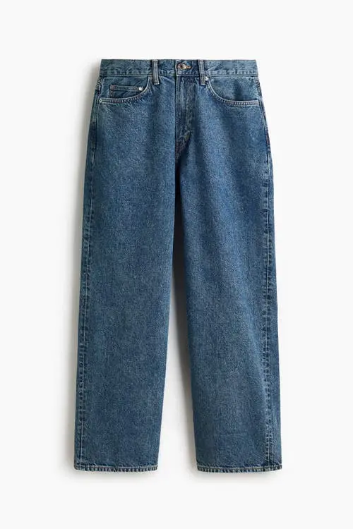 H&M Baggy Fit Denim Jeans - Medium Denim Blue