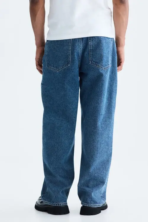 H&M Baggy Fit Denim Jeans - Medium Denim Blue