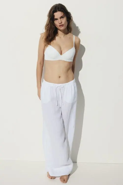 H&M Microfibre Super Push-up Bra - White