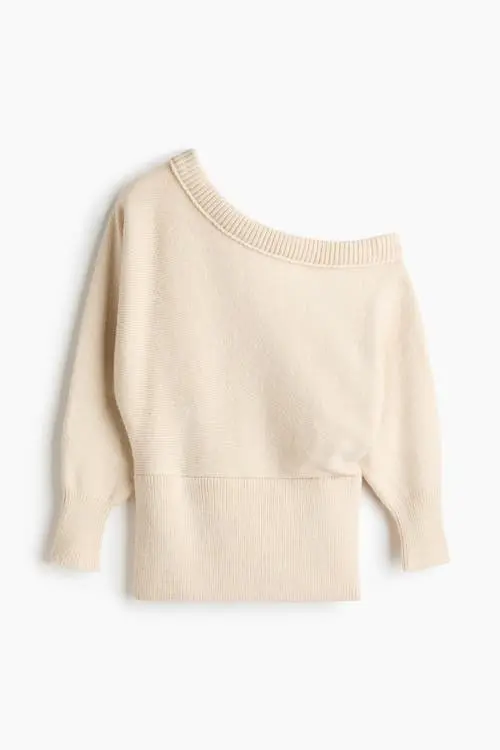 H&m One-shoulder Fine Knit Jumper