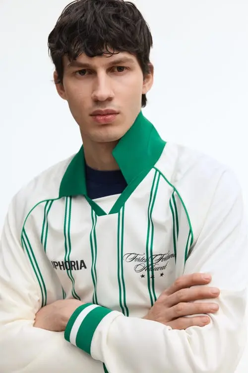 H&m Loose Fit Printed Polo Shirt