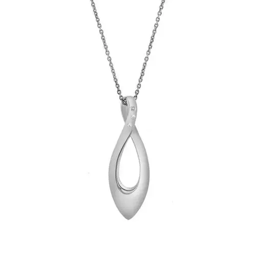 LUVMYJEWELRY Liyana Sterling Silver 0.03 Ct Diamond Pendant - 925 Sterling Silver