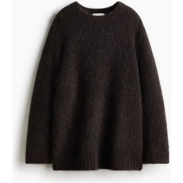 H&m Mohair-blend Ribbed Jumper