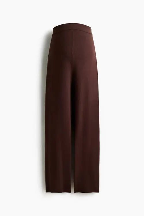 H&m Mama Knitted Wide-leg Trousers