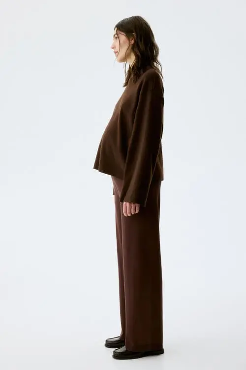 H&m Mama Knitted Wide-leg Trousers