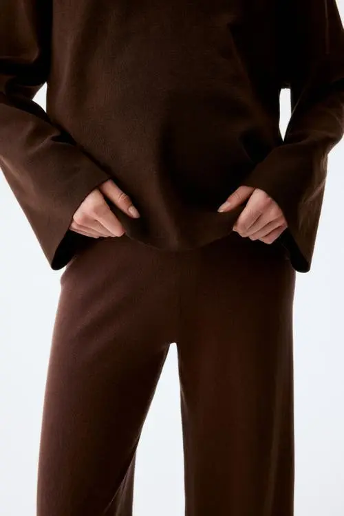 H&m Mama Knitted Wide-leg Trousers