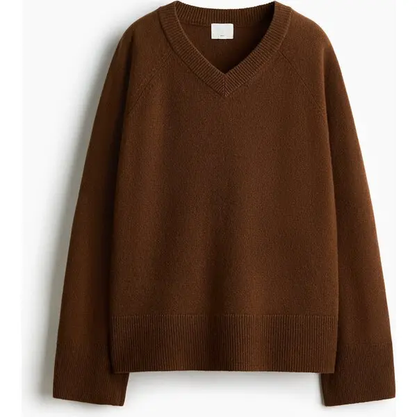 H&m Oversized Wool V-neck Jumper