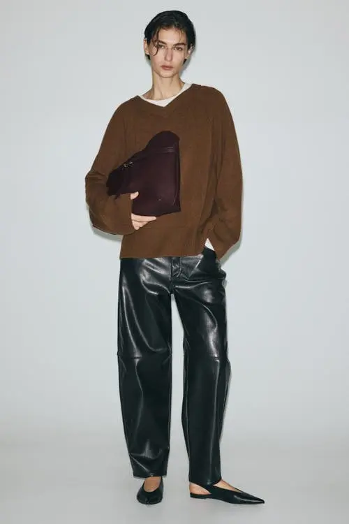 H&m Oversized Wool V-neck Jumper