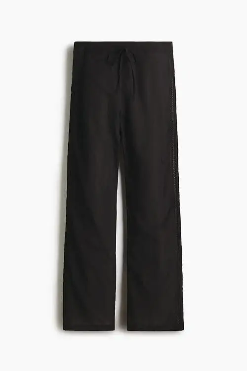 H&m Lace-trimmed Straight-leg Pyjama Bottoms