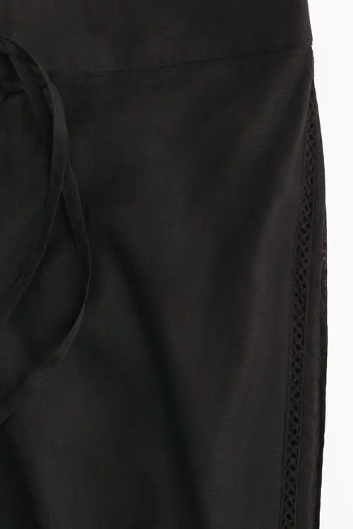 H&m Lace-trimmed Straight-leg Pyjama Bottoms