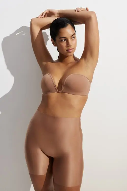H&m 2-pack No-show Light Shaping Bikers - Dark Beige