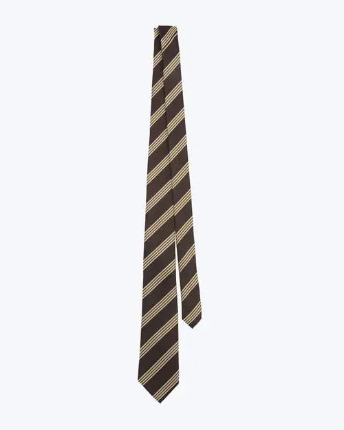 KNOTTERY & CO Chalk Striped Silk Jacquard Tie