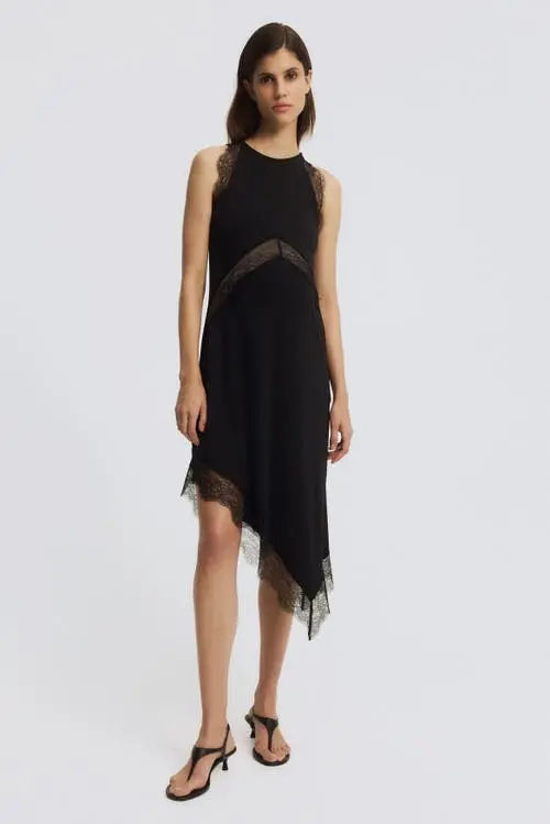 H&m Mama Lace-trimmed Midi Dress