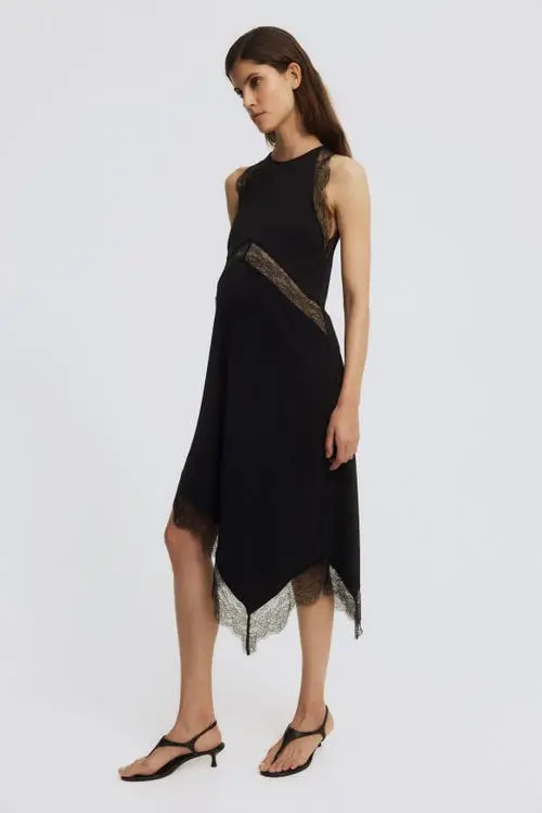 H&m Mama Lace-trimmed Midi Dress
