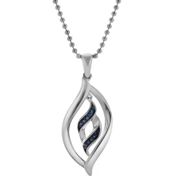 LUVMYJEWELRY Noraya Sterling Silver 0.09 Ct Diamond Teardrop Pendant Necklace - 925 Sterling Silver