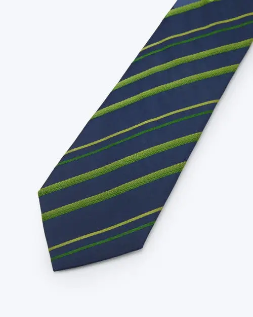 KNOTTERY & CO Diagonal Striped Silk Jacquard Neck Tie