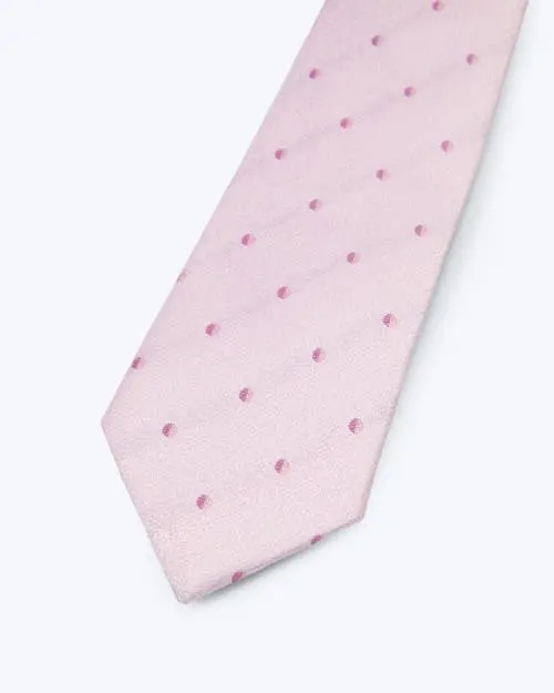 KNOTTERY & CO Petal Dot Silk Jacquard Neck Tie