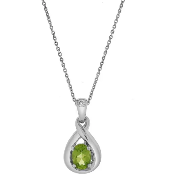 LUVMYJEWELRY Liorael Sterling Silver 0.03 Ct Diamond Teardrop Pendant Necklace - 925 Sterling Silver