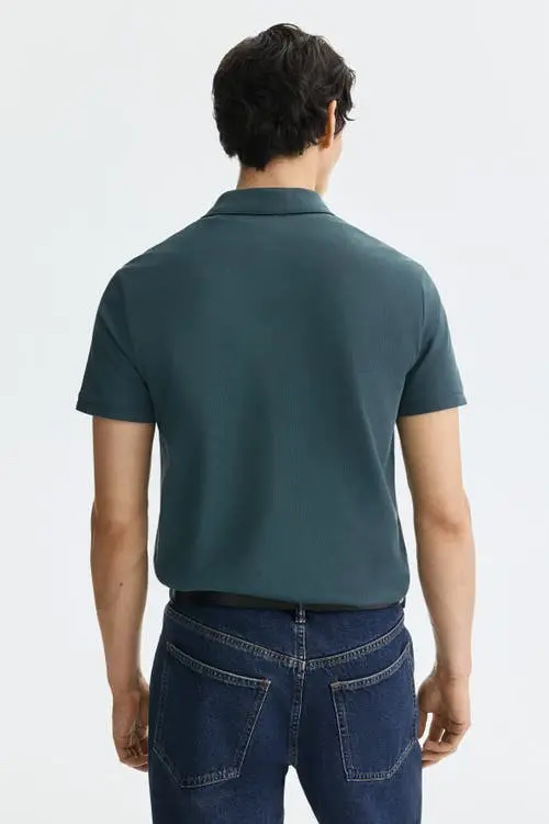 H&m Coolmax® Slim Fit Polo Shirt - Teal
