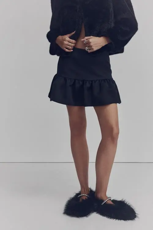 H&m Flared Mini Skirt - Black