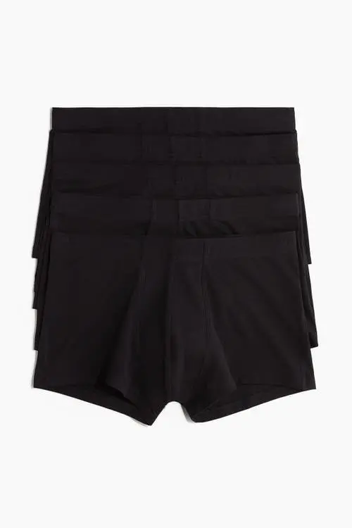 H&M 5-pack Stretch Cotton Boxer Shorts - Black