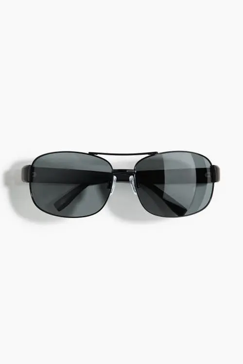H&m Aviator Sunglasses With Metal And Plastic Frames - Black