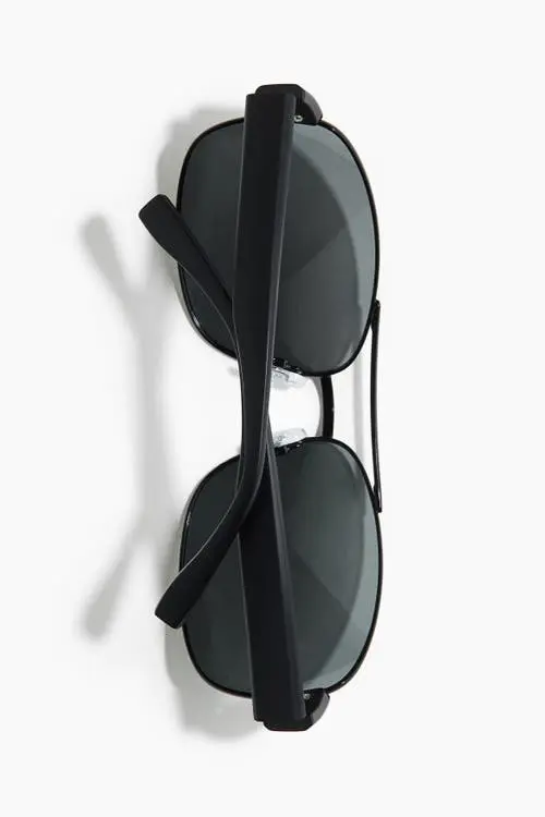 H&m Aviator Sunglasses With Metal And Plastic Frames - Black