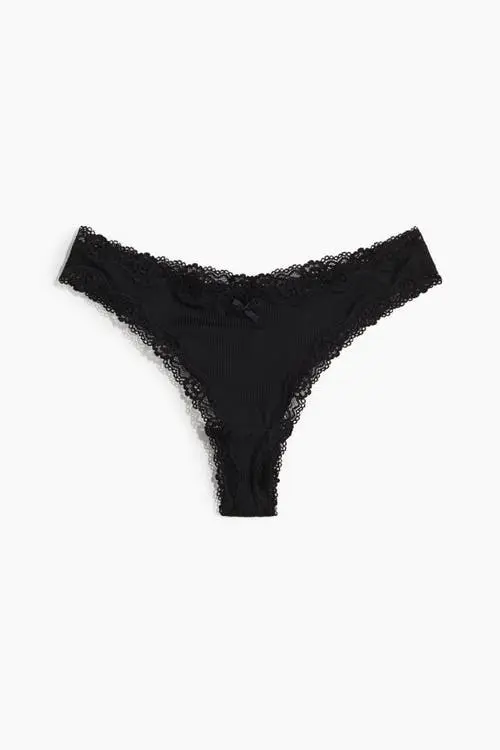 H&M 5-pack Microfiber And Lace Brazilian Briefs