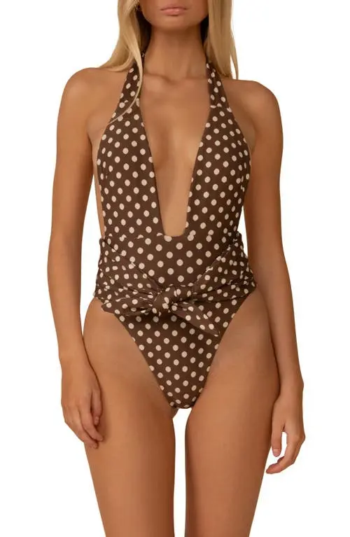 MONTCE The Tropez Tie Waist One-piece Swimsuit - Vivian