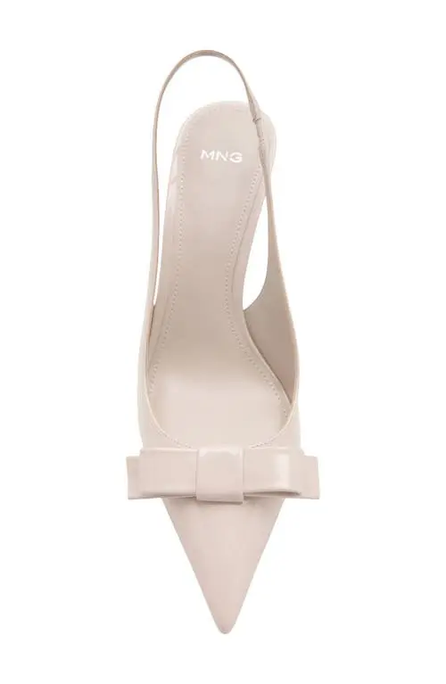 Mango Bow Pointed Toe Slingback Pumps