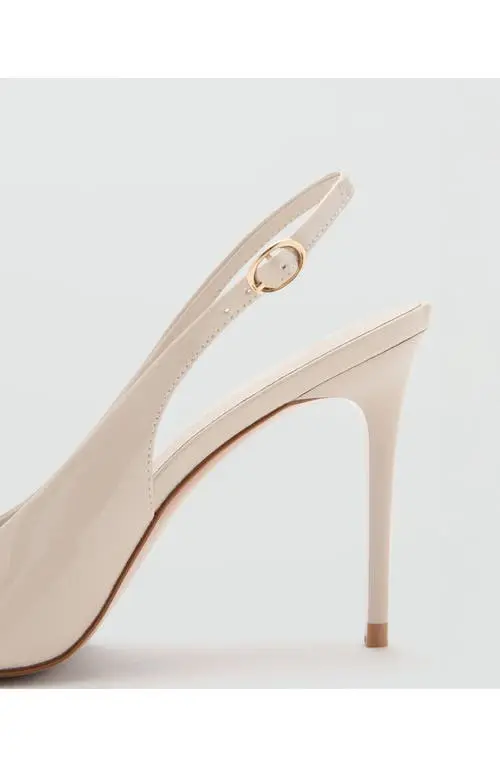 Mango Pointed Toe Slingback Stiletto Pumps