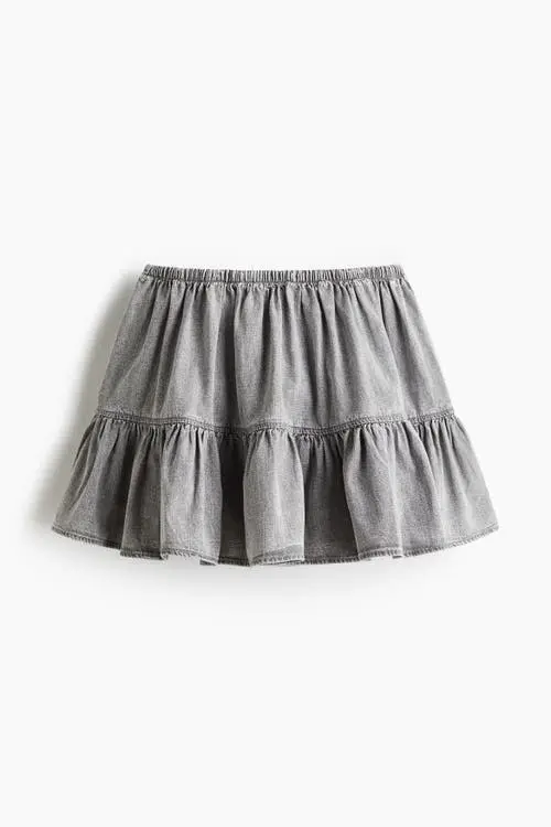 H&m Tiered Flounced Mini Skirt