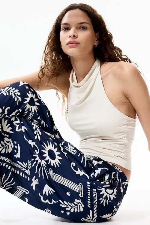 H&m Satin Wide-leg Trousers