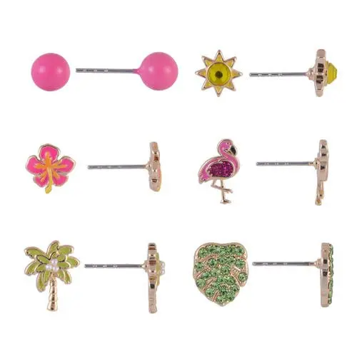 HALLMARK 6-piece Island Theme Stud Earring Set