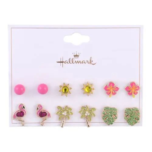 HALLMARK 6-piece Island Theme Stud Earring Set