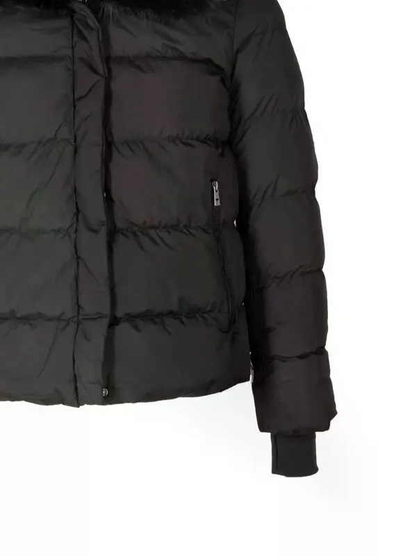 Tahari Quilted Puffer Jacket With Detachable Hood