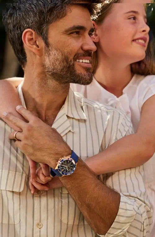 Citizen Eco-drive Chronograph Watch With Synthetic Strap - Navy