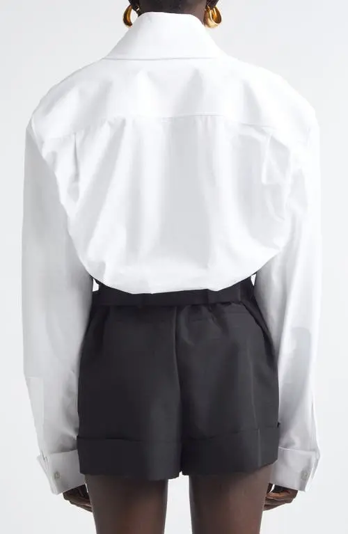 Saint Laurent Lavalliere Plunge Neck Top