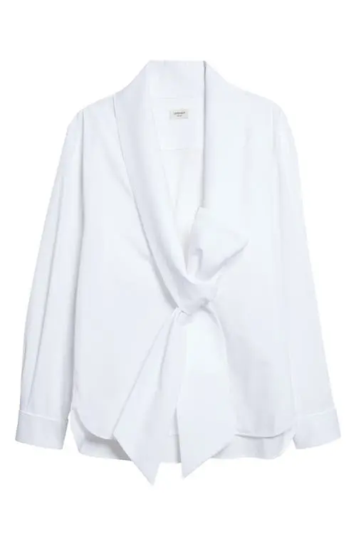 Saint Laurent Lavalliere Plunge Neck Top