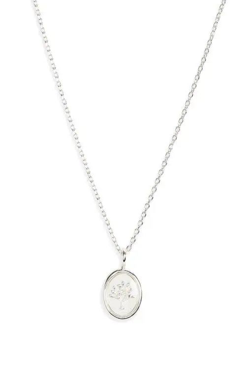 Estée Lauder Plated Tree Of Life Pendant Necklace - Silver