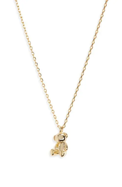 Estée Lauder Teddy Bear Pendant Necklace - Gold