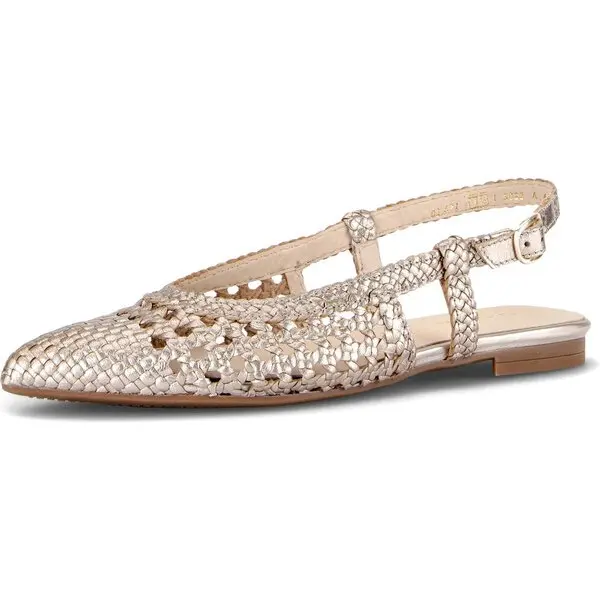 Gabor Pointed Toe Slingback Flat - Puder