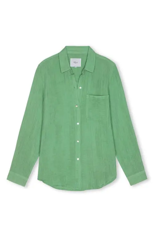 Rails Ellis Organic Cotton Gauze Button-up Shirt - Clover