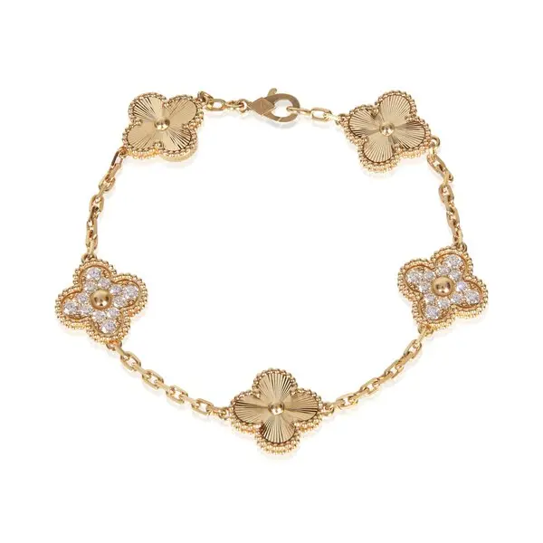 Van Cleef & Arpels Yellow Gold Diamond Vintage Bracelet - Yellow_gold