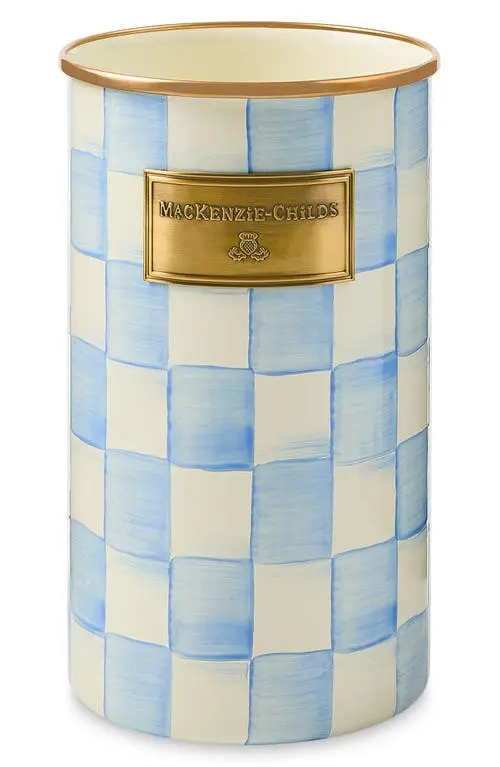 MACKENZIE-CHILDS Utensil Holder - Sky Check