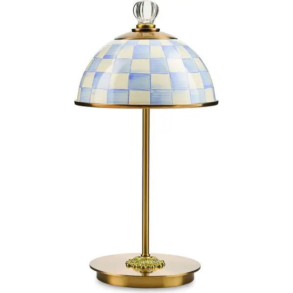 MACKENZIE-CHILDS Led Rechargeable Dome Table Lamp - Sky Check