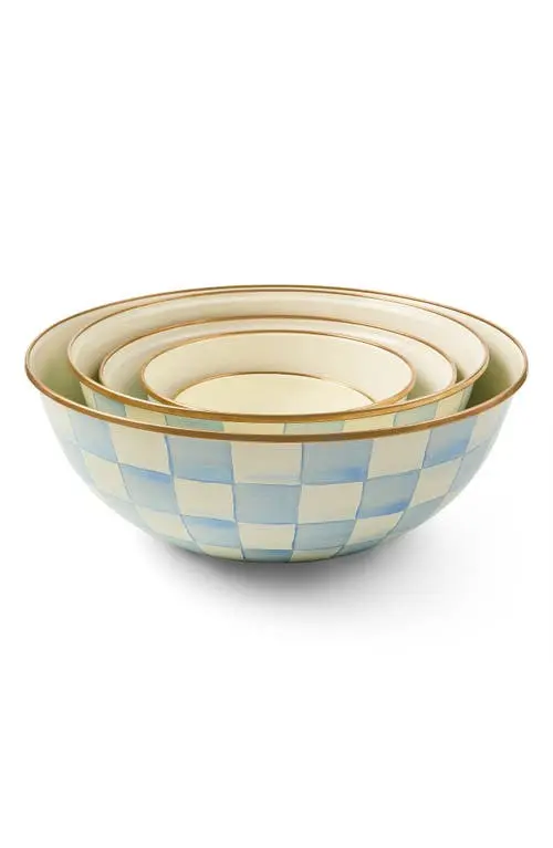 MACKENZIE-CHILDS Medium Everyday Bowl - Sky Check