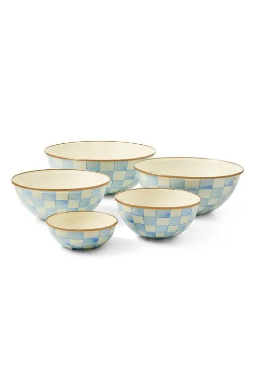 MACKENZIE-CHILDS Medium Everyday Bowl - Sky Check