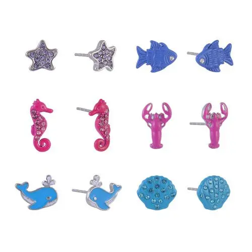 HALLMARK Sea Life Stud Earring Set - Multicolored