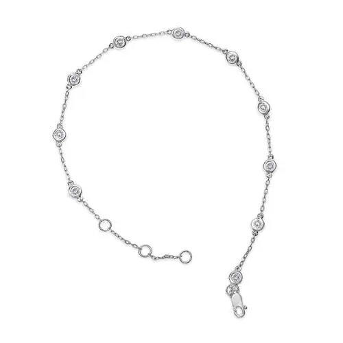 HAUS OF BRILLIANCE 14k 1/2 Cttw Diamond Tennis Bracelet - White Gold